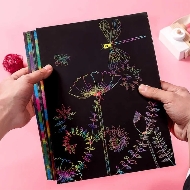 Children's Dazzling Scratching Paper A5 Handmade Creative Diy Drawing ...