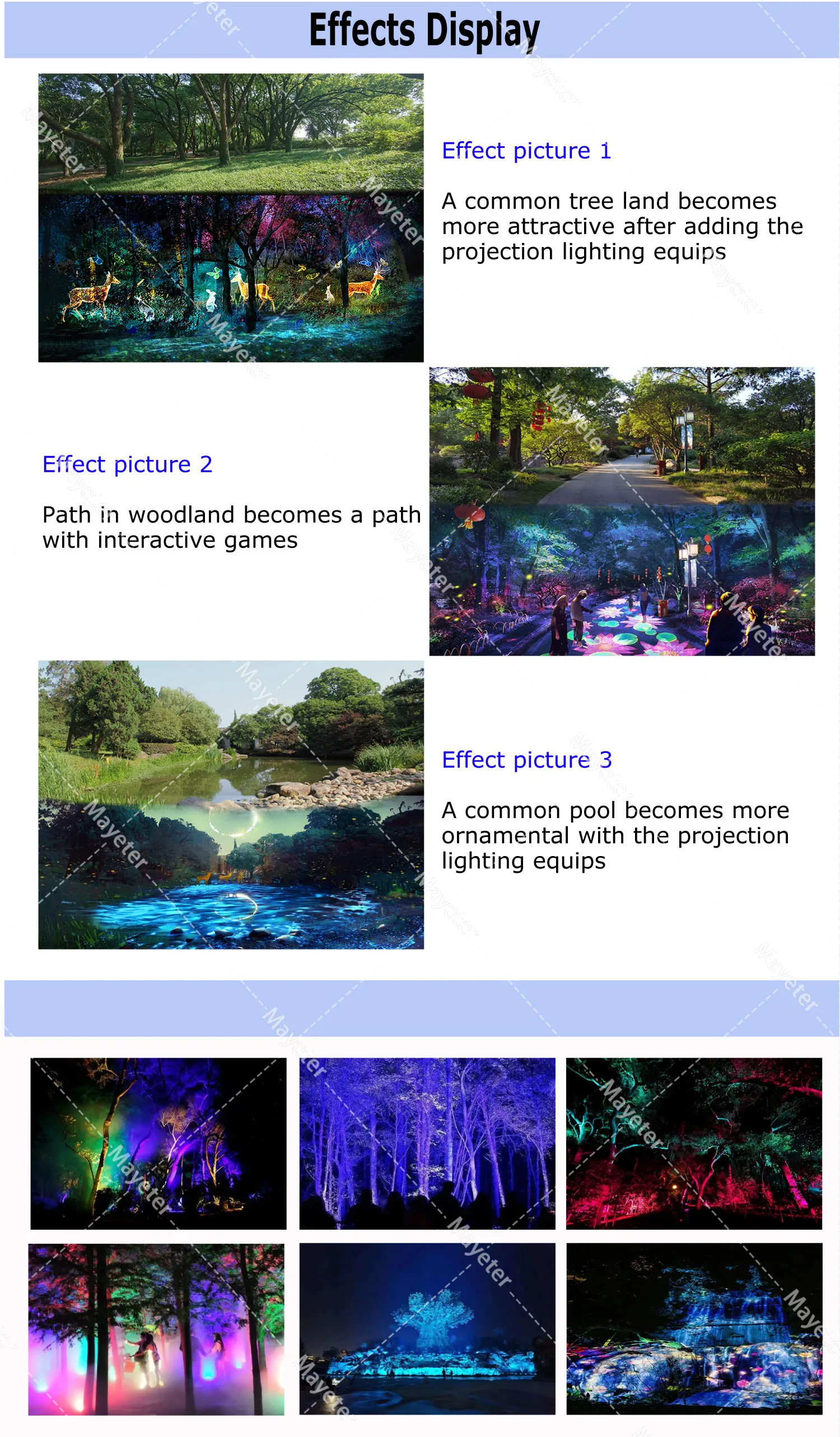 2022 Outdoor Interactive 3D Video Mapping Forest Projection