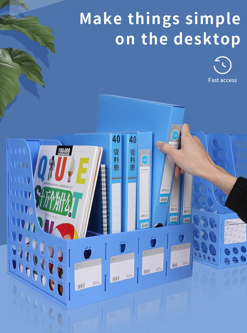 Diy File Holder Stand Paper Desk Organizer Magazine Rack Table Book ...