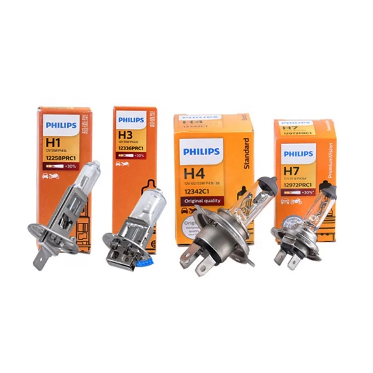 High Quality Philip H1h3 H4 H7h8 H9 H11 Hb3 Quartz Halogen Bulb 12v 24v ...