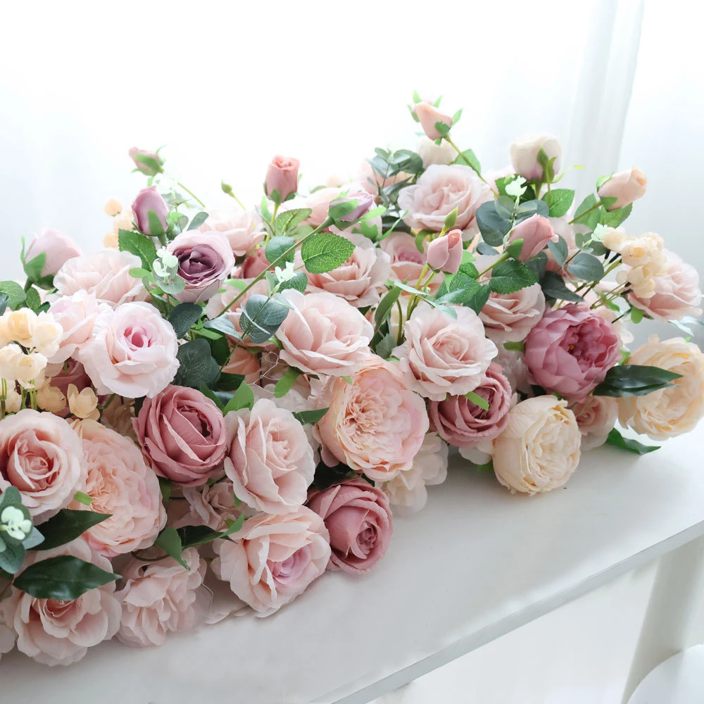 Y-i022 Wedding Props White Flowers Runners Flower Rows Artificial ...