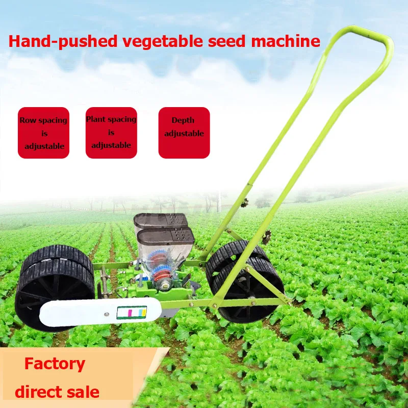 Multi Row Sembradora Manual Hand Push Vegetable Seed Spreader Seeder ...