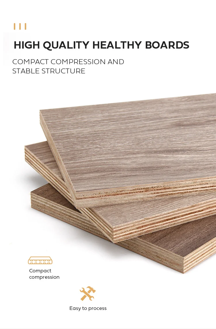 High Quality Melamine E1/E2 Grade Plywood Veneer Plywood for Furniture ...