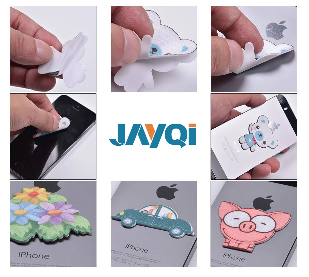 Custom Logo Mobile Phone Screen Microfiber Silicon Sticky Screen ...