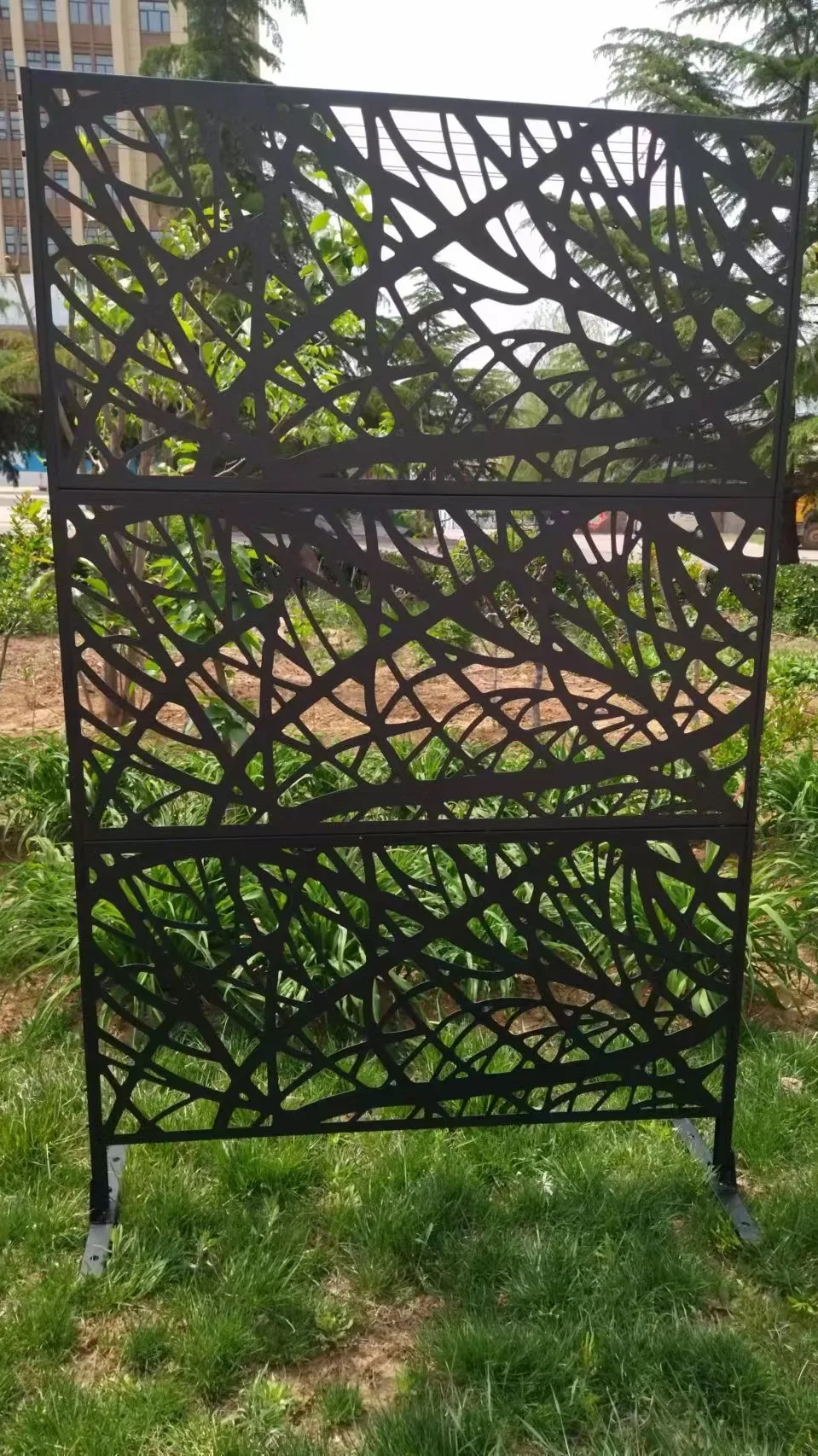 Garden Outdoor Screen Metal Privacy Screen Freestanding Decorative ...