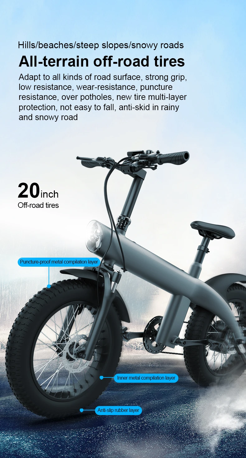 Q3 Electric Bike - 20 Inch Fat Tire off Road Ebike 750W
