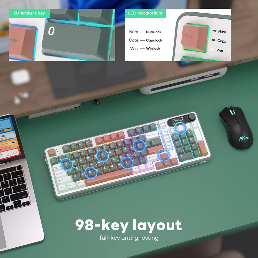 RK Royal Kludge RKS98 - 98 Key RGB Wireless Mechanical Keyboard