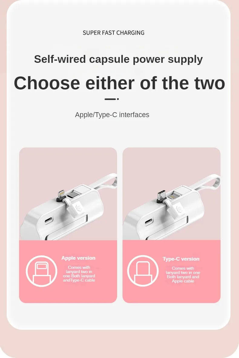 Portable Mini Keychain Power Bank Mini Power Bank Porte Cle Usb ...