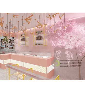 Modern Break Shop Counter Design Display Break Stone Dessert Bar ...