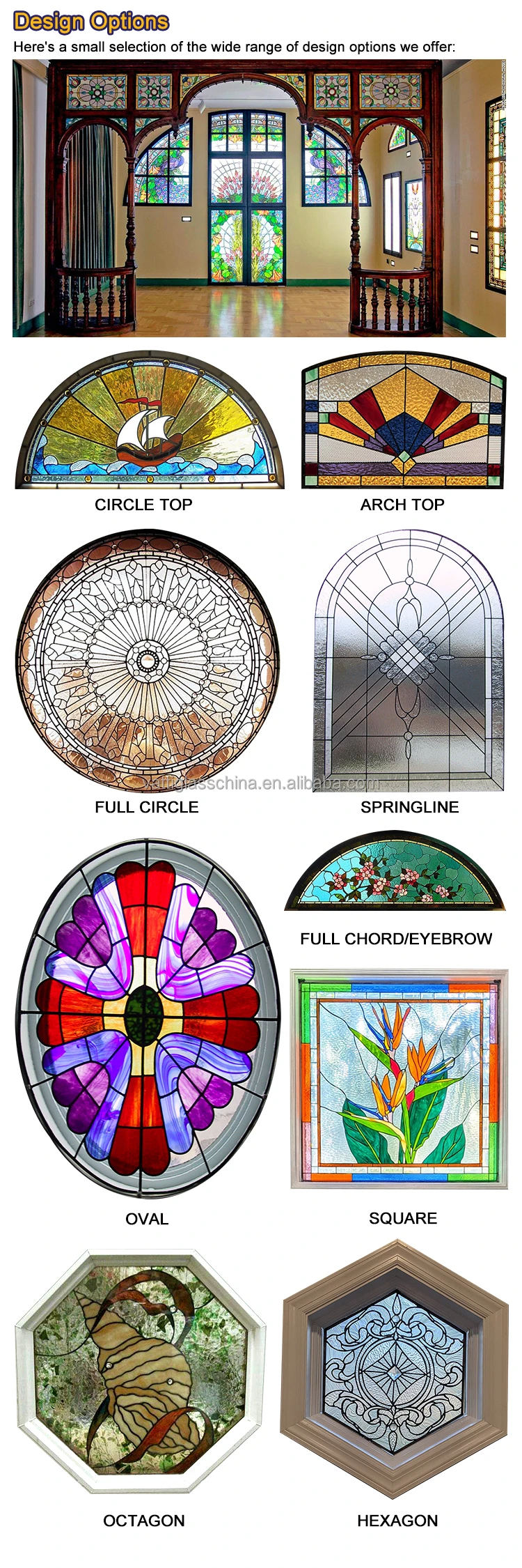 Stained Glass Transom Window Art Decorative Stained Glass Window Beach ...