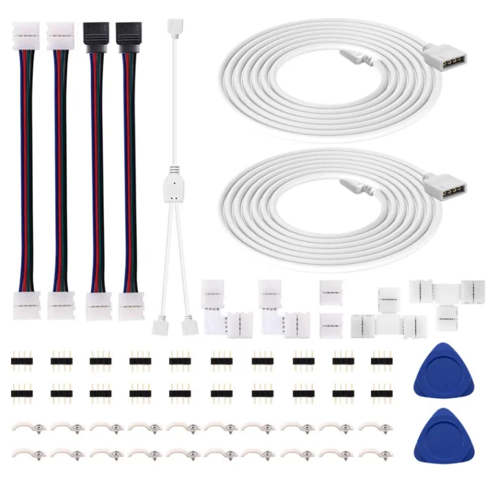 T Shape 4 Pin Connector 10mm Solderless Quick Splitter 4-Conductor ...