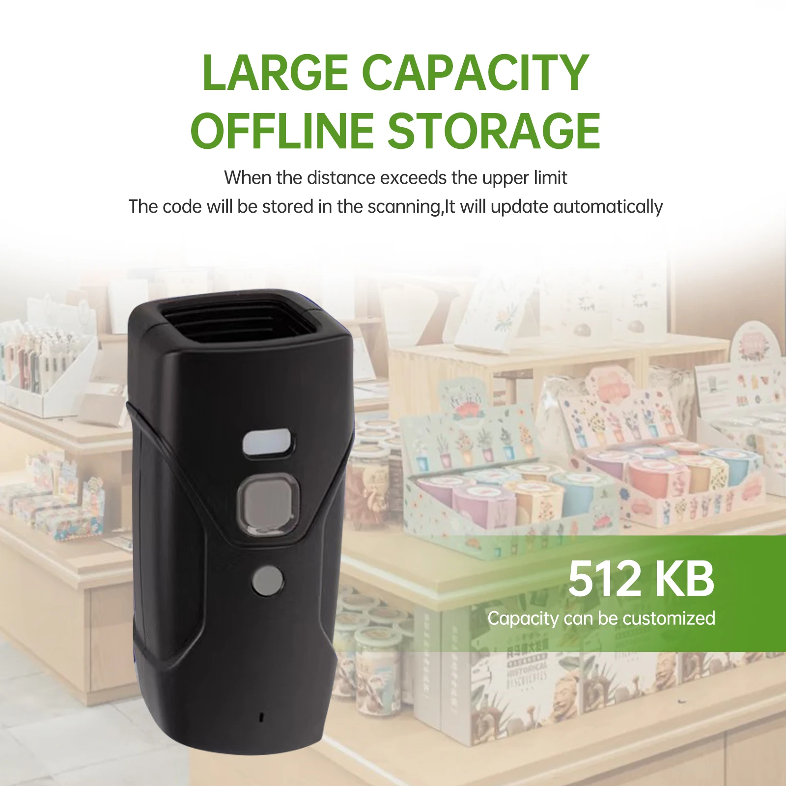 Cmos Sensor Portable Mini Handheld Bt 1d Wireless 2d Barcode Scanner ...