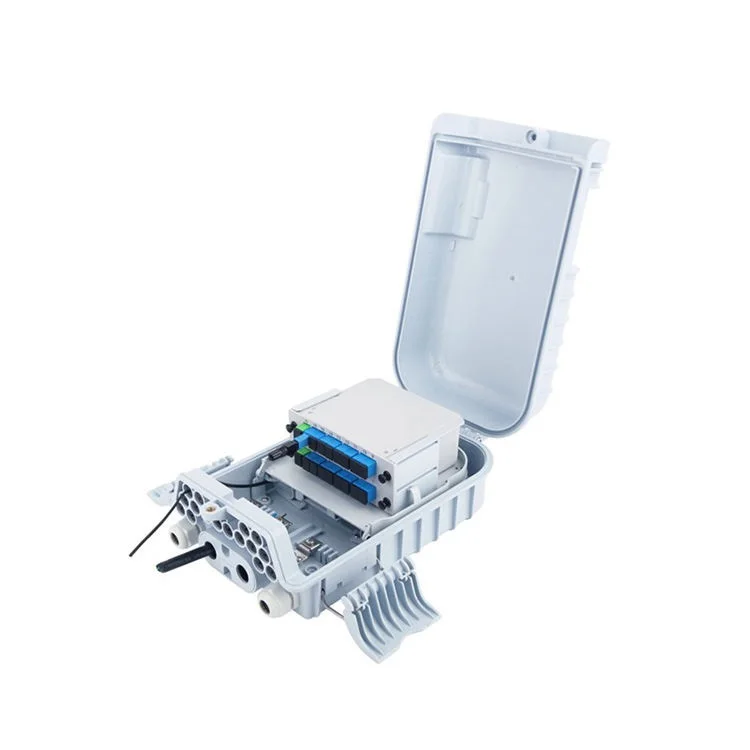 24 Core Fiber Optic Distribution Box Ftth Grey Pc Abs Wall Mounting Or ...