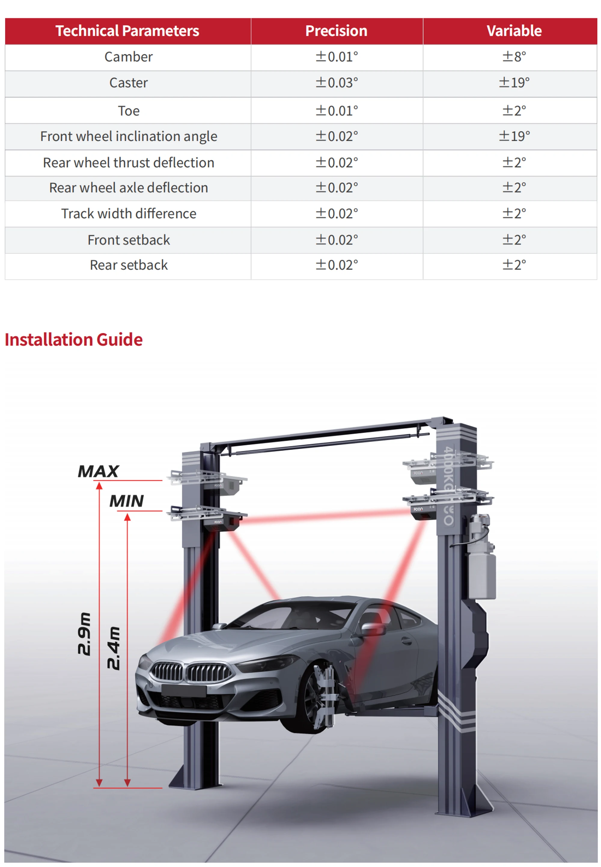 FCAR FD-505S 5D Wheel Alignment Machine - Portable & Precise
