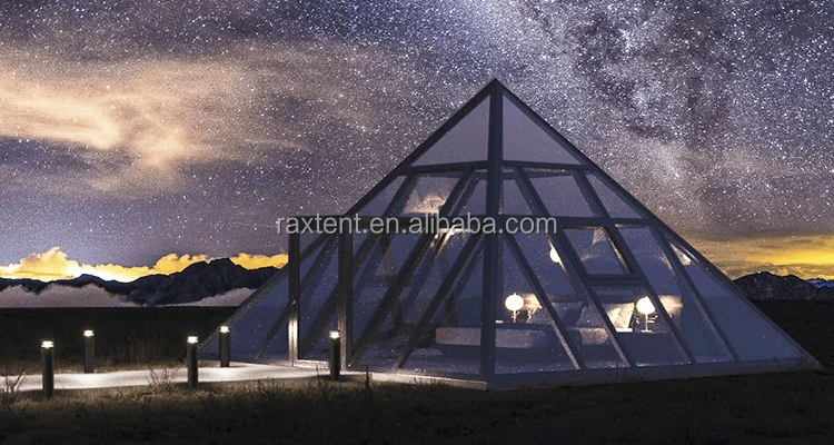 Luxury Glass Pyramid Tent for Glamping - Waterproof & Soundproof