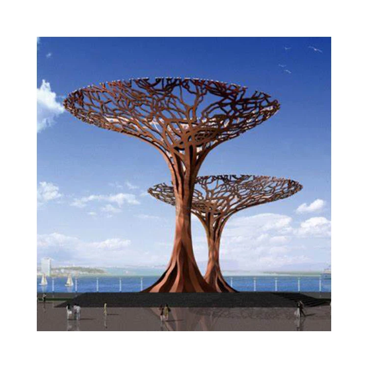 Outdoor Park Decoration Large Casting Metal Tree Sculpture Abstract ...