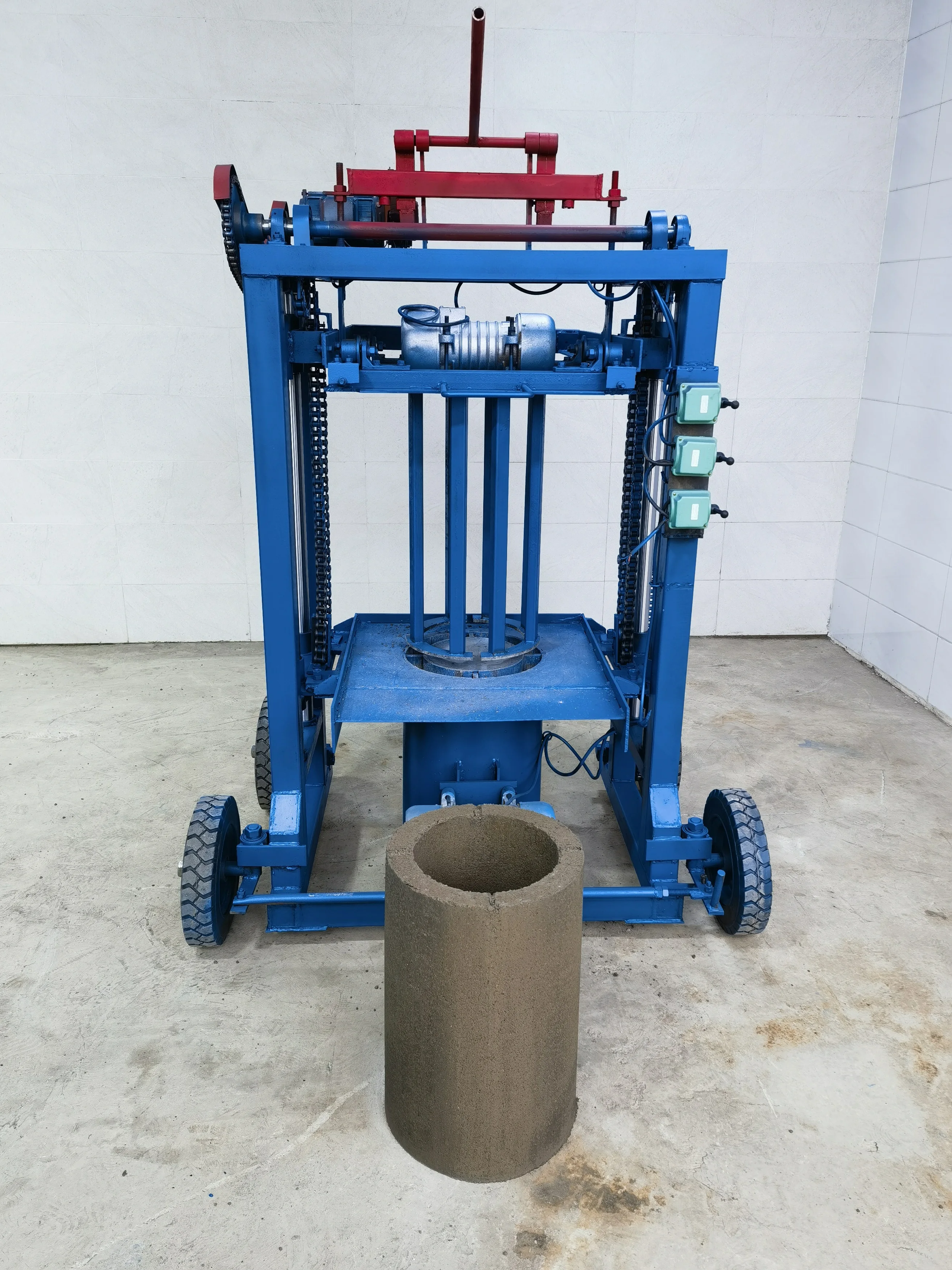 Precast Concrete Block Inspection Manhole Manufacturing Machine Side ...