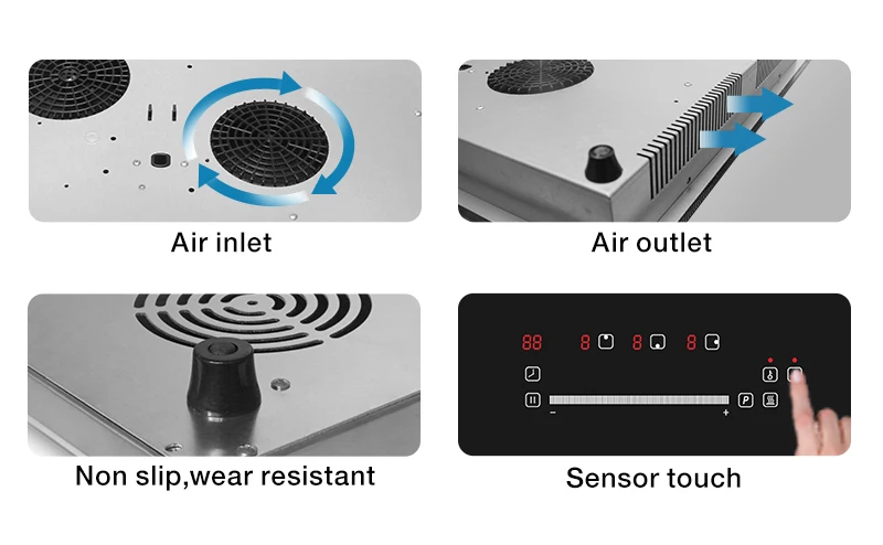 Built-in Microplated Glass 4 New Burners Hobs Induction Cooker Cooktop ...