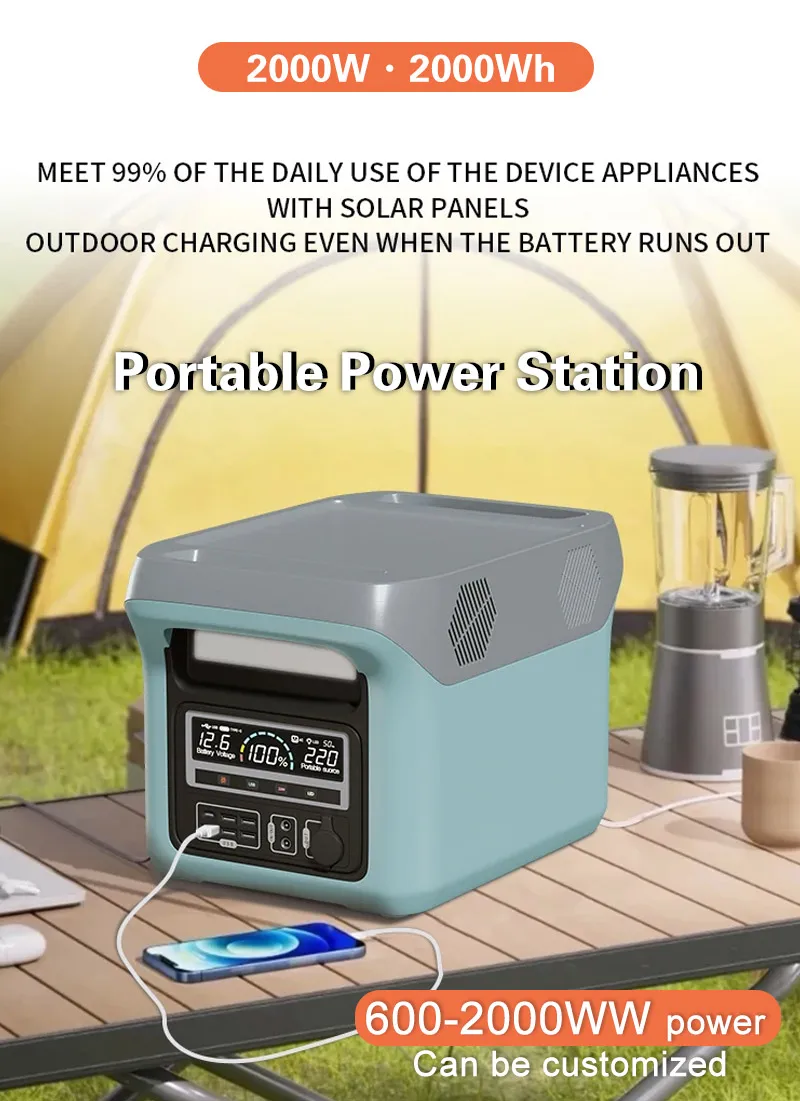 New Design Product Solar Lithium Battery 600w 1500w 2000wh Fast ...