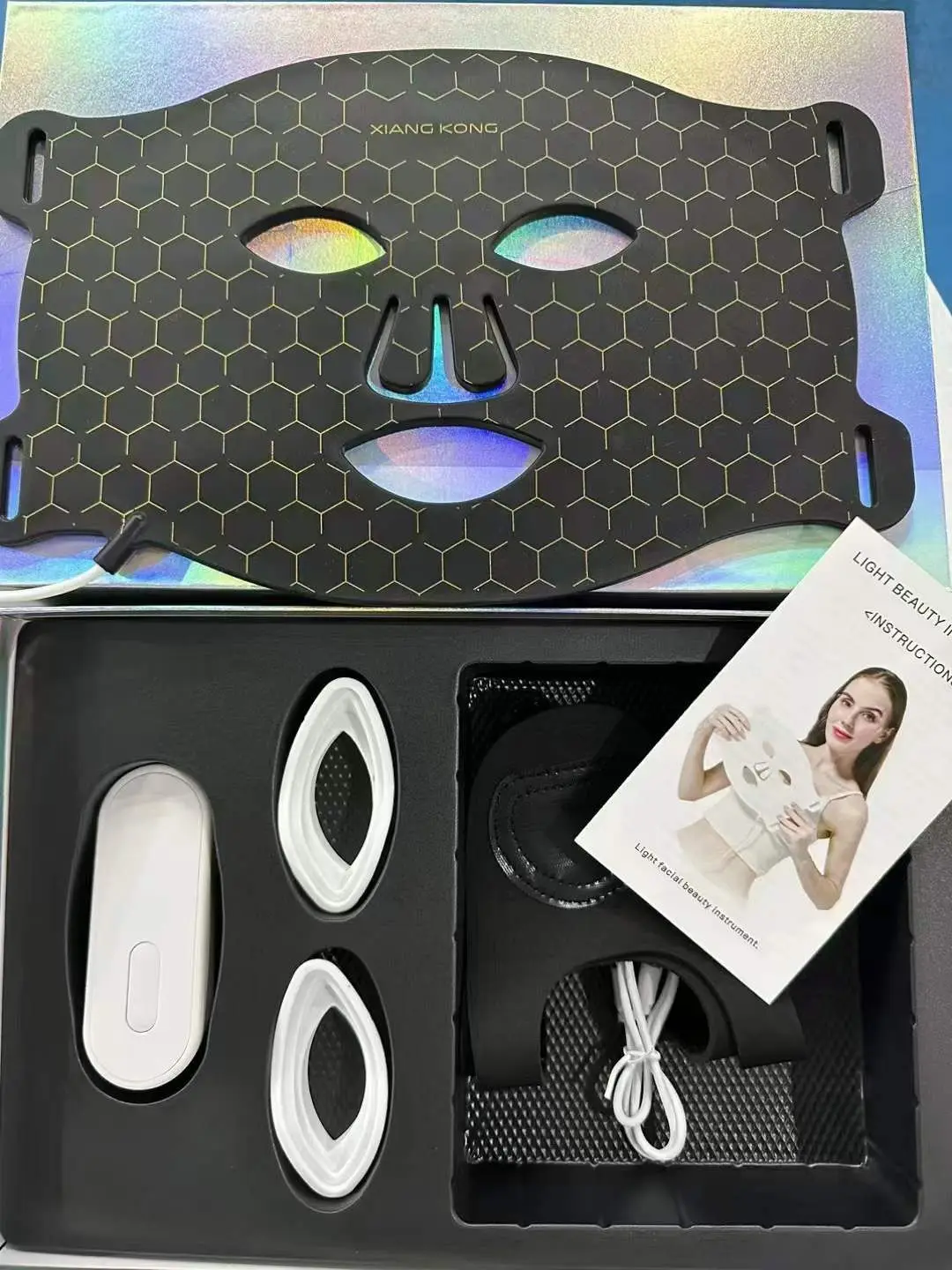 Wholesale Portable Wireless Anti-acne 7 Led Color Light Therapy Mask ...