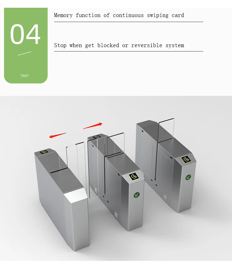 Office Building Entrance Exit Attendance Access Control Swing Gate ...