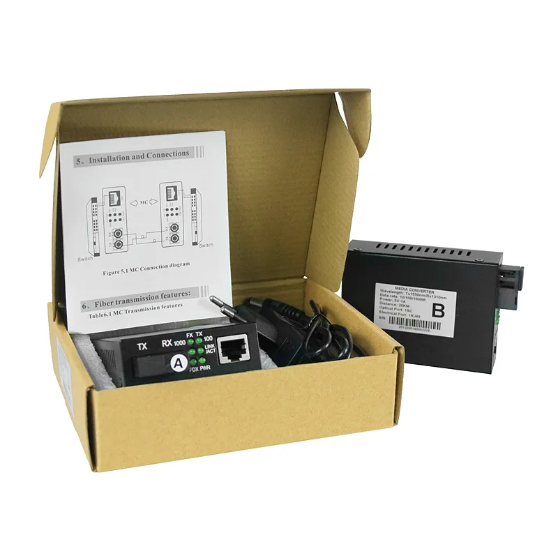 GPON EPON Fiber Optic Media Converter - 8 Ports, 10/100/1000 Mbps