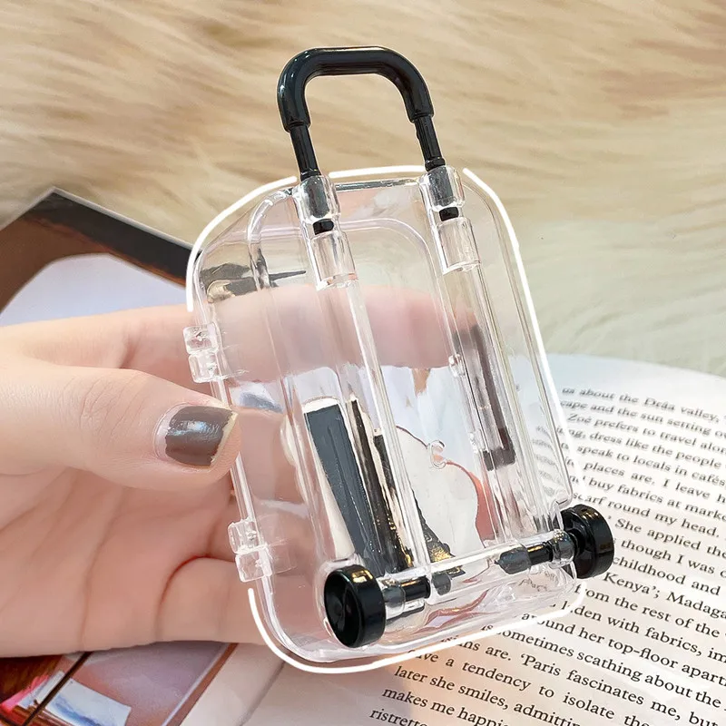 High Quality Trolley Case Shape Jewelry Box Travel Clear Jewelry ...