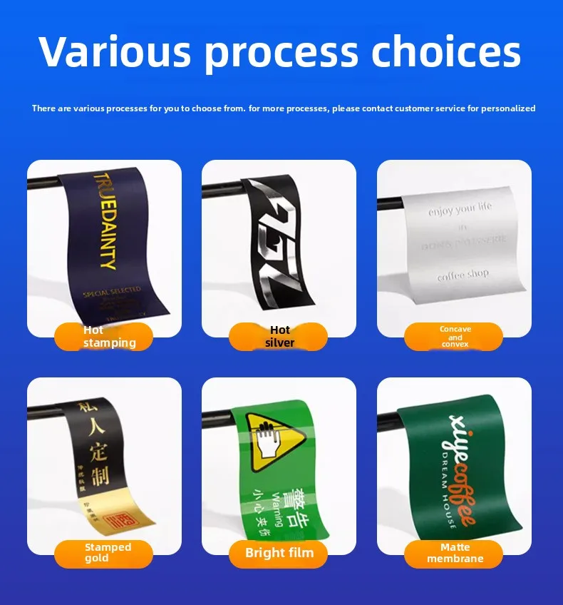 Customizable PVC Transparent Roll Labels Logo Advertising Sealing ...