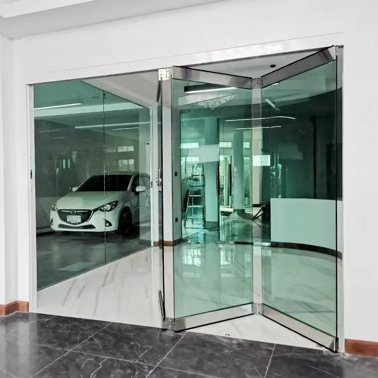 Frameless Glass Bifold Door Track Sliding Interior Folding Door ...