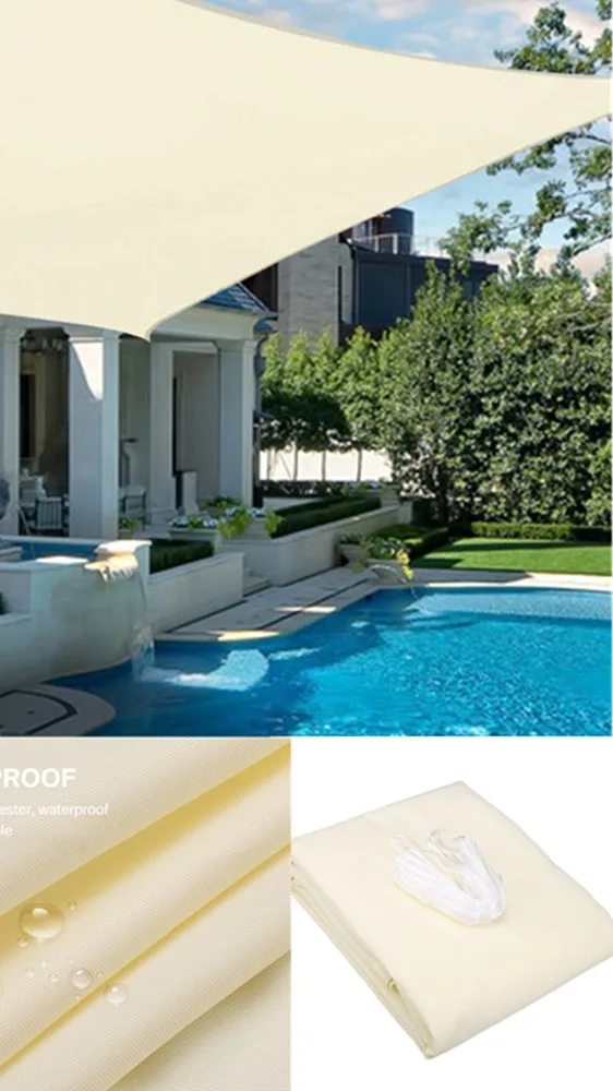 Extra Large Awning Waterproof Sun Shade Sail Garden Canopy Outdoor ...