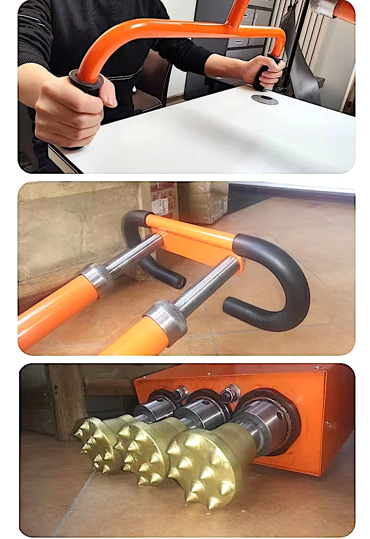 POLE SCABBLER - PNEUMATIC with 9 Point Head for Material Removal