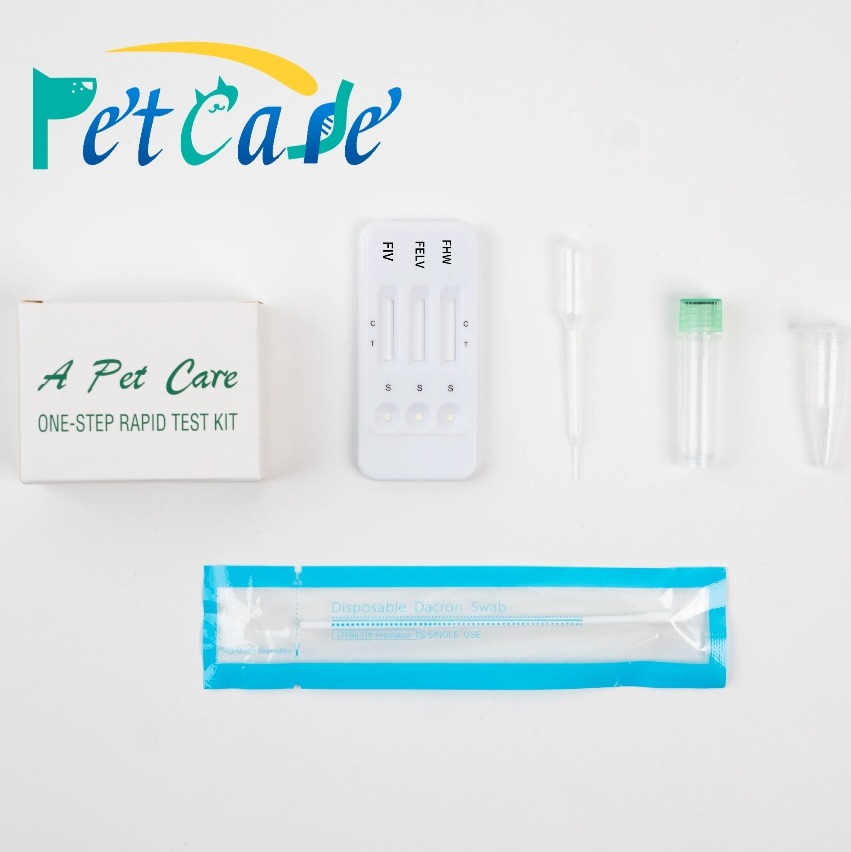 Animal Combo Testing Veterinary test Kit Feline Combined Rapid test Kit ...
