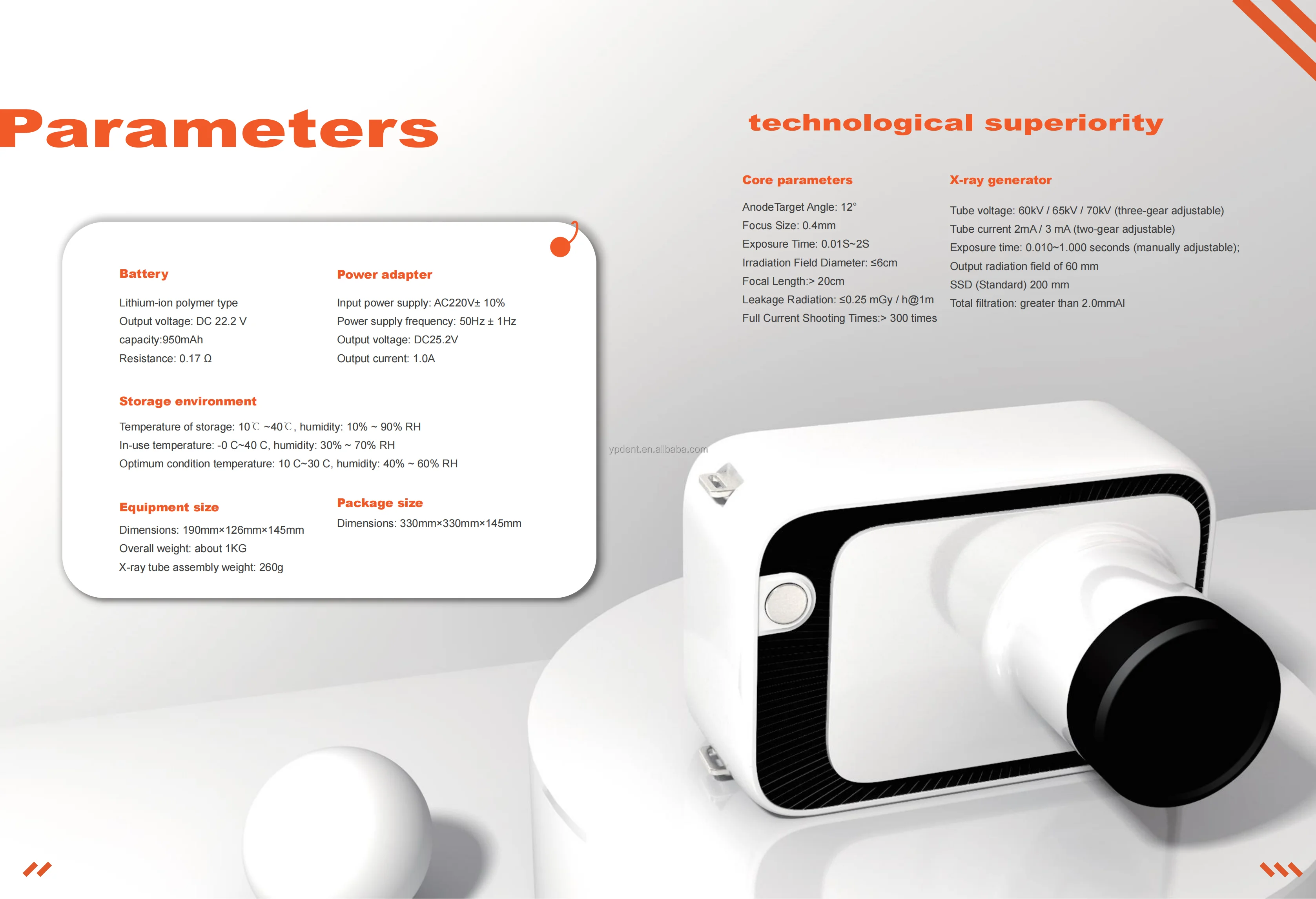 Yp Dental Touch Screen X Ray Unit 70kv 2 Ma Portable Dental X Ray ...
