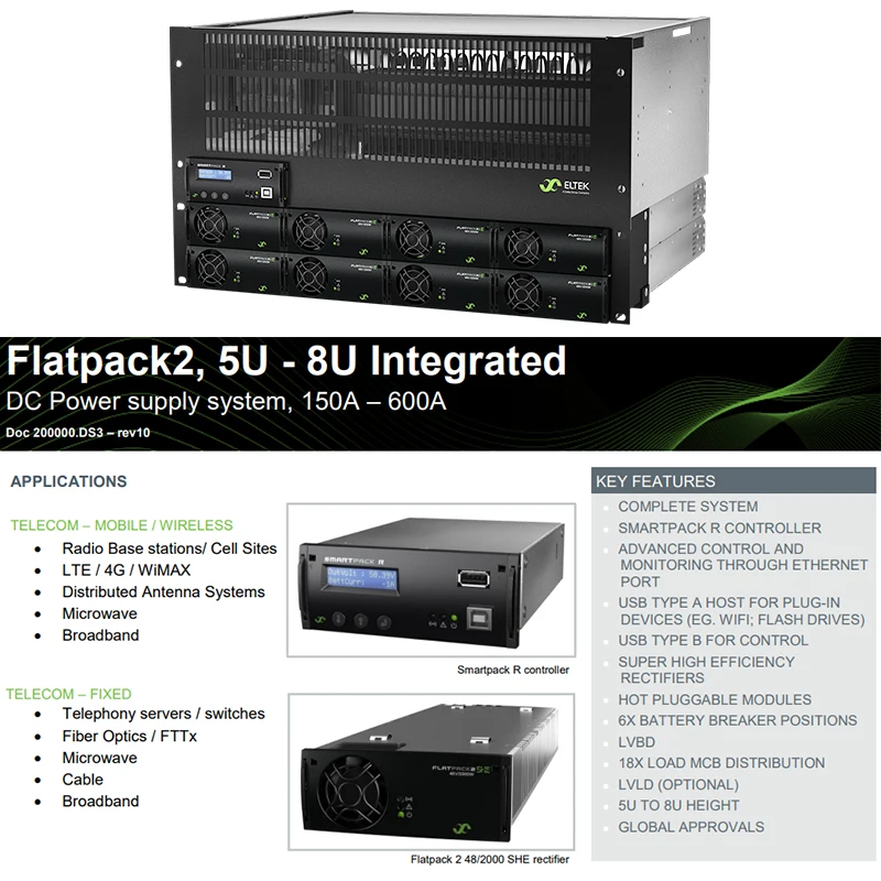 Eltek Flatpack2 Integrated Power System - Reliable DC Supply