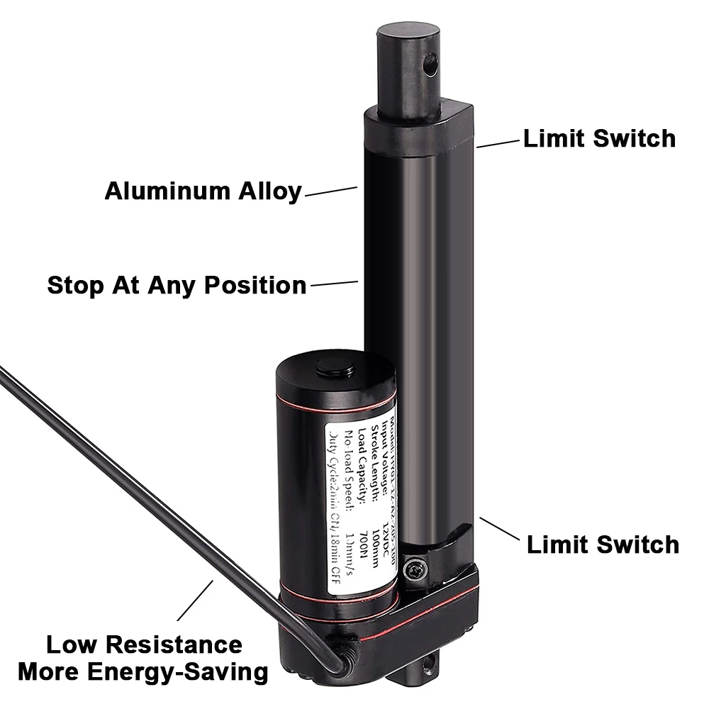 Electric Push Rod - 12V/24V Linear Actuator with 1500N