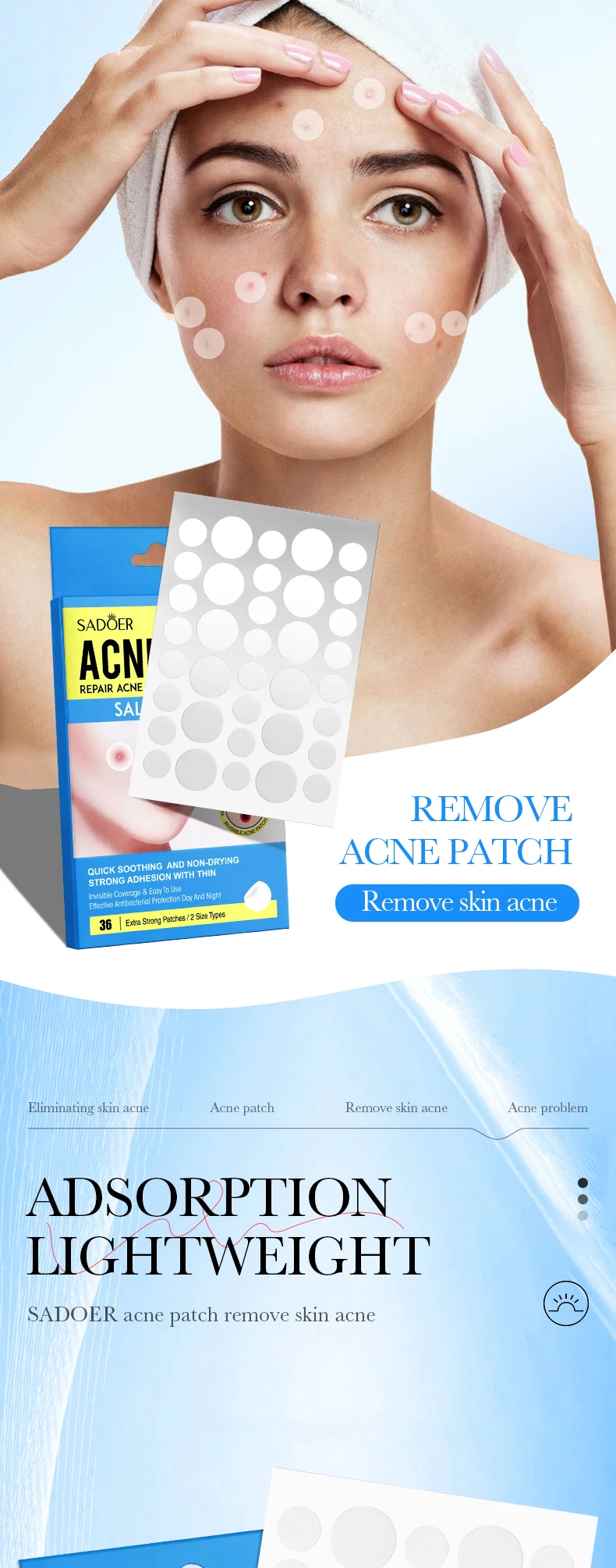 2024G Stickers 36 Count Hydrocolloid Pimple Acne Patch Pimple Patch ...