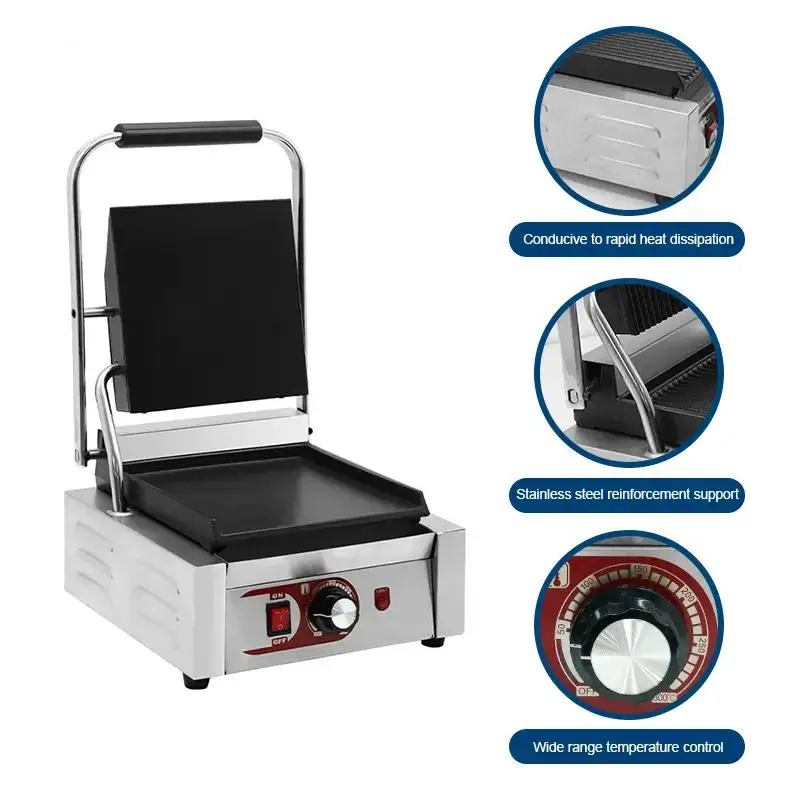 Panini Ottimo Grooved Top & Bottom Panini Sandwich Grill - Buy ...