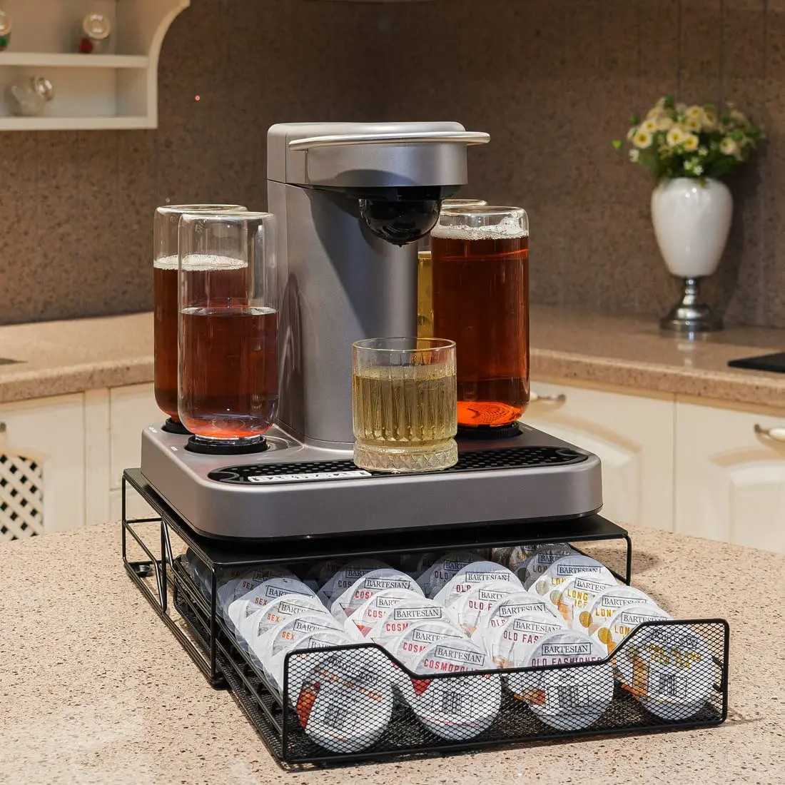 Black Metal Bartesian Cocktail Capsule Pod Storage Drawer