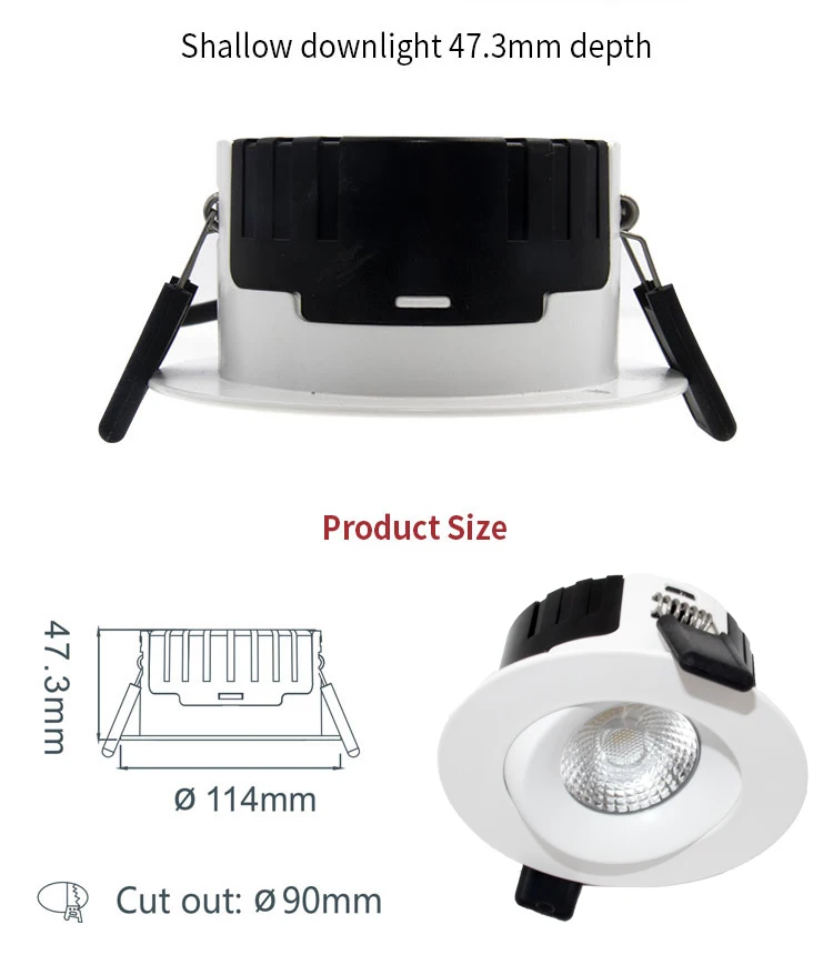 8w 210-230v Cob Down Light Die Casting Aluminum 360 Rotatable Tilt ...