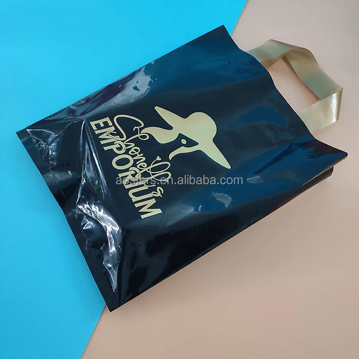 Custom logo Shopping Bag Plastic Eco-friendly Foldable Tote Bag ...