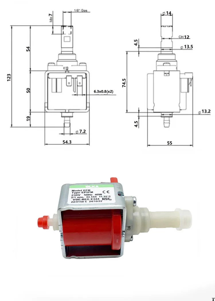 Ulka Water Pump Italy Coffee Machine Water Pump 230v 40w Water Pump ...