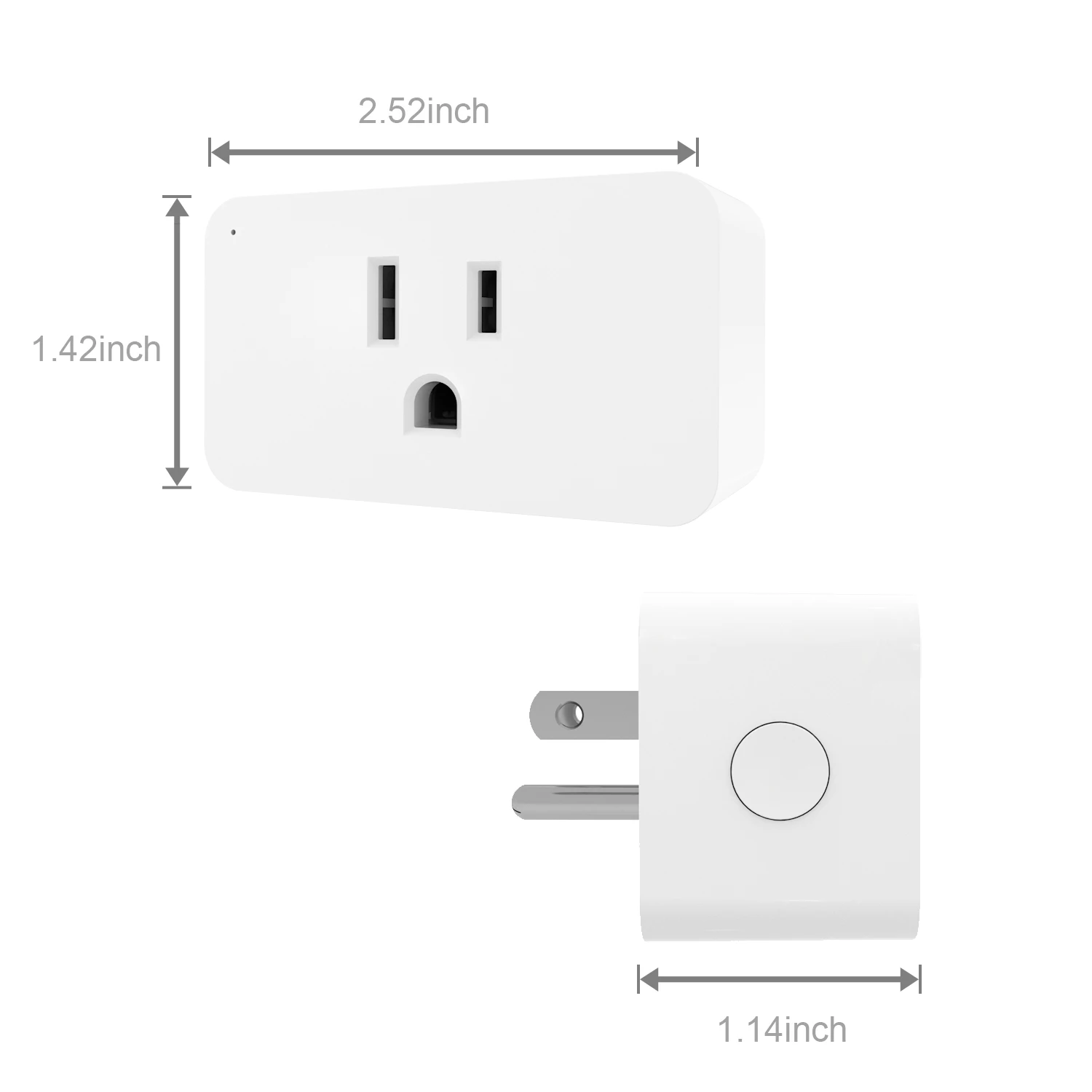 Z-wave Mini Outlet Smart Socket Charger Usb Universal High Quality 15a ...
