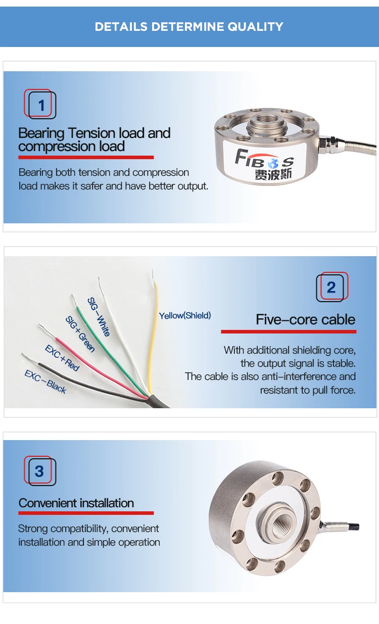 Annular Load Cell Donut Force Sensor Through Hole Type Force Transducer ...