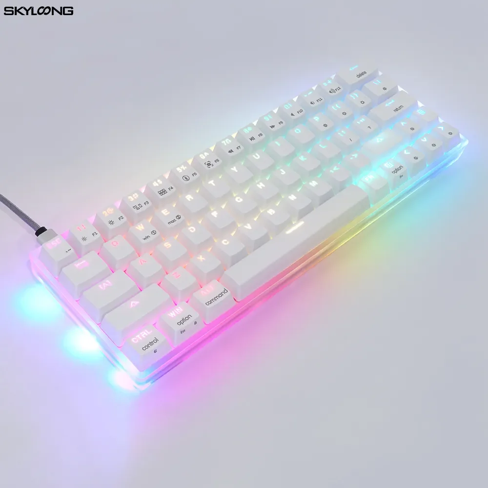 SKYLOONG SK63 GK63 60% RGB Mechanical Keyboard with Gateron Switch