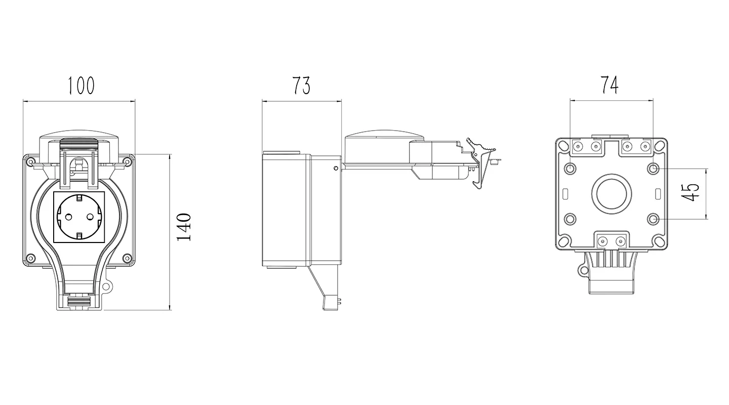 Weather Resistant Wall Socket Britain Multifunction IP66 Switches and ...