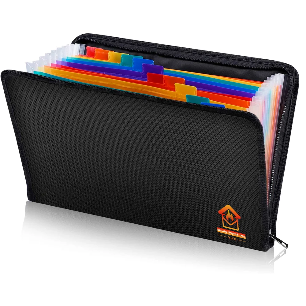A4 Size Rainbow Expanding Accordion Self-Standing Metal Document Bag ...