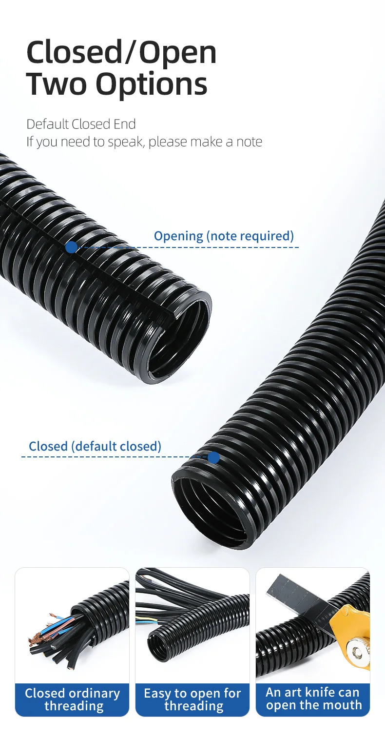Flexible PE Corrugated Pipe AD25 Plastic Pipe Customized Electrical ...