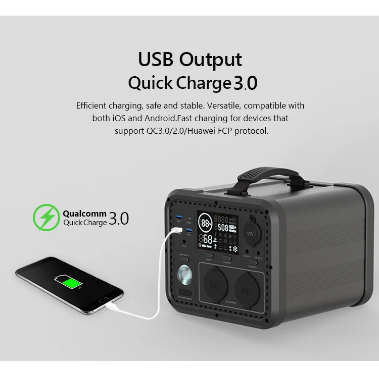 Delongtop 600W Portable Power Station - Reliable AC Output