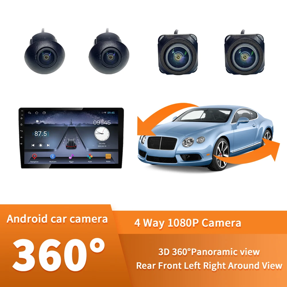 3d 360 Android Camera Car Touch Screen Universal 9 10 Inch Android Car