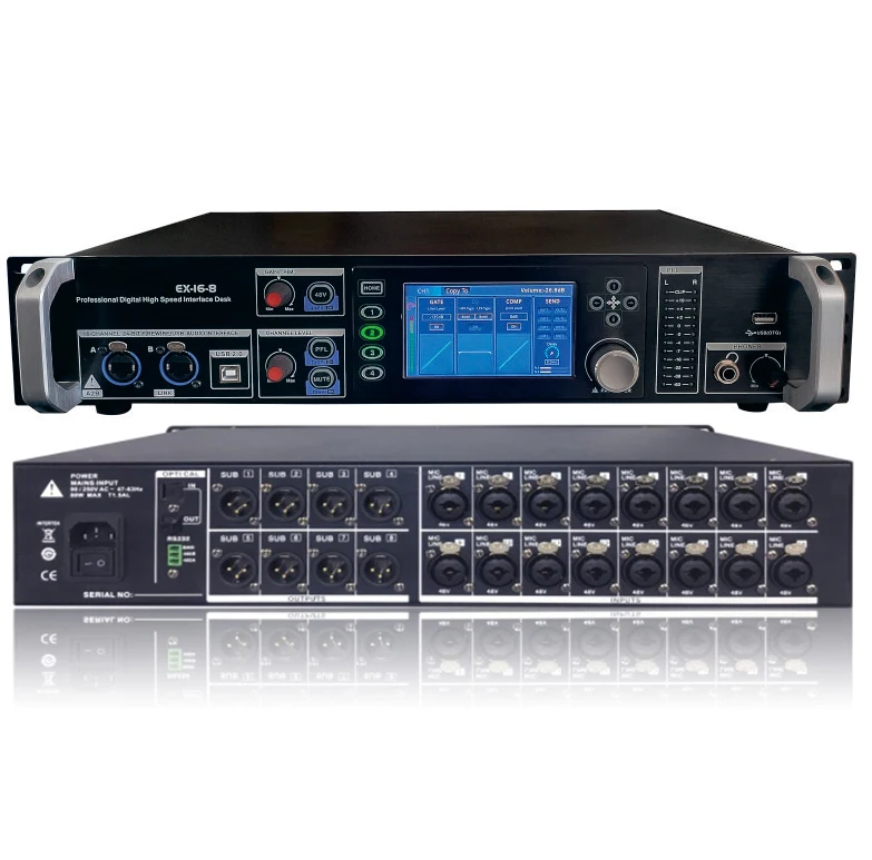 16 In 8 Out Rackmount 16 Channels Digital Mixer Ex16-8 - Buy Professional Audio,Sound Equipment ...